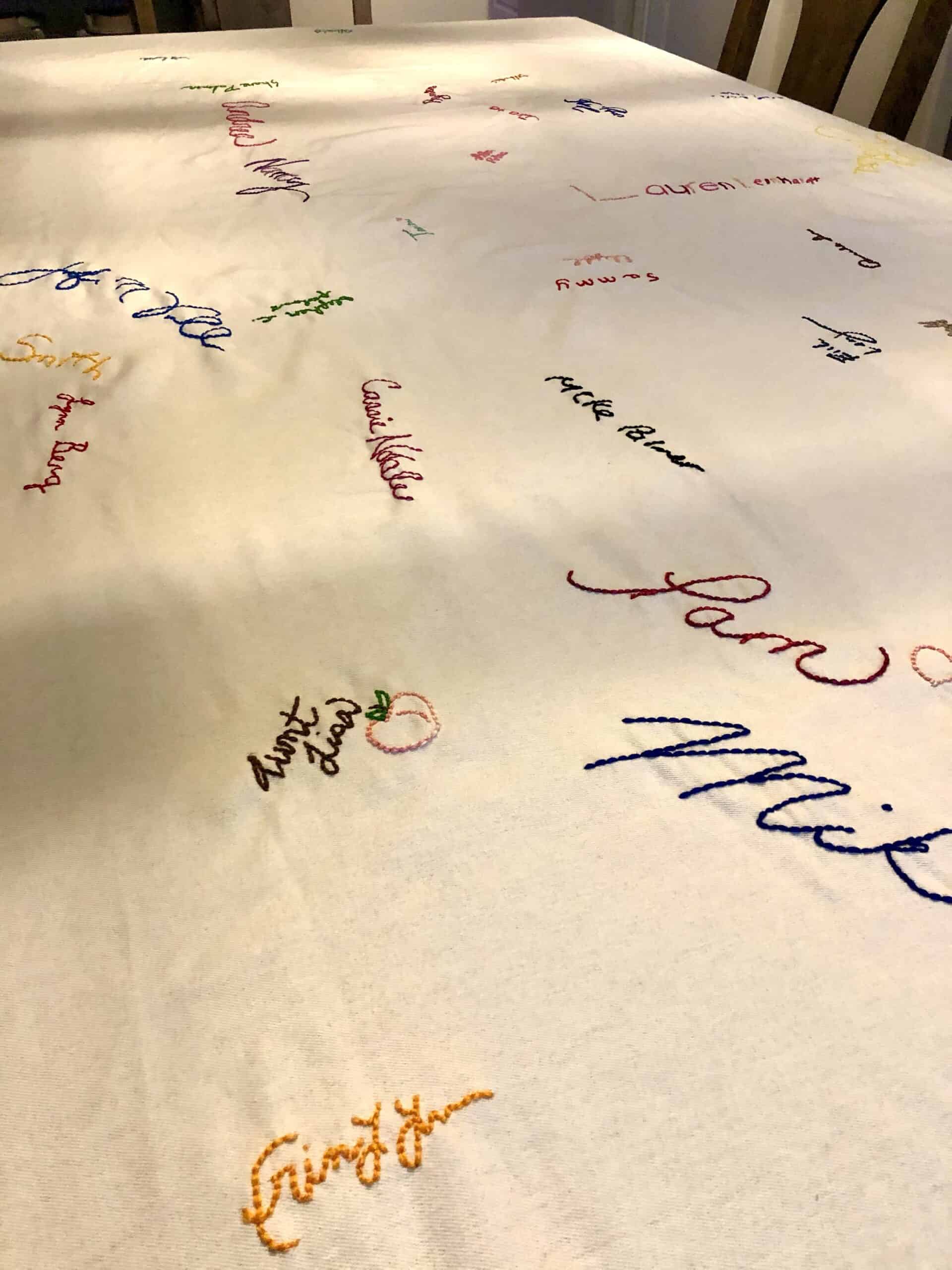 How to make a signature table cloth • Fancy Apron