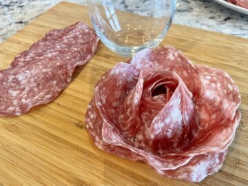 How to Make a Meat Rose for a Charcuterie Board • Fancy Apron