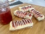 Philadelphia Strawberry Cheesecake Snack Bars Recipe • Fancy Apron
