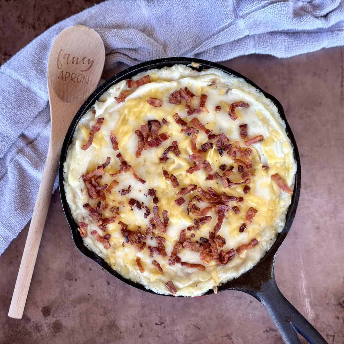 Loaded Twice Smoked Mashed Potatoes Recipe on a Traeger • Fancy Apron